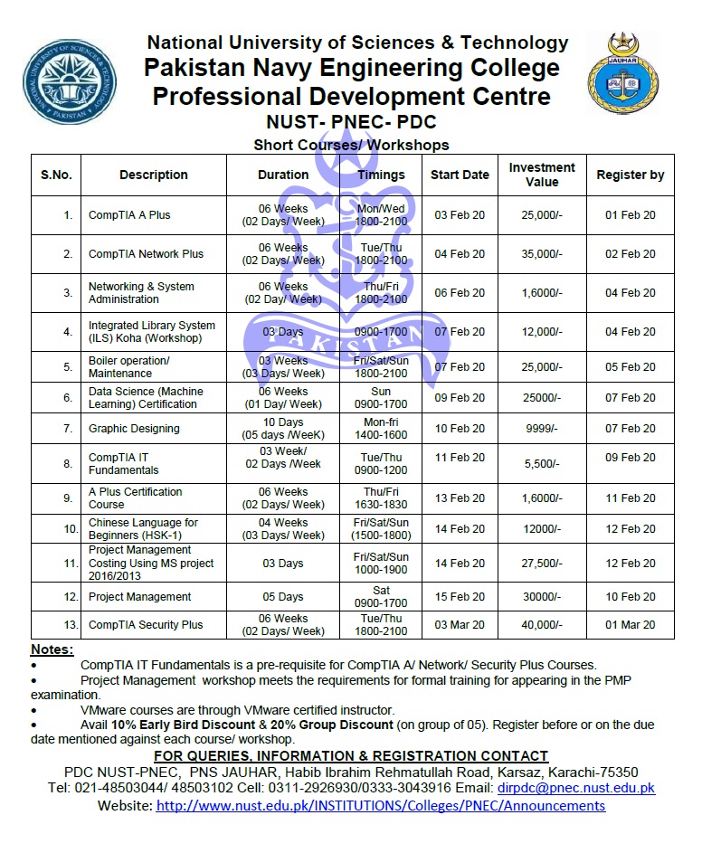 Advertisements & Tenders - National University of Sciences and ...